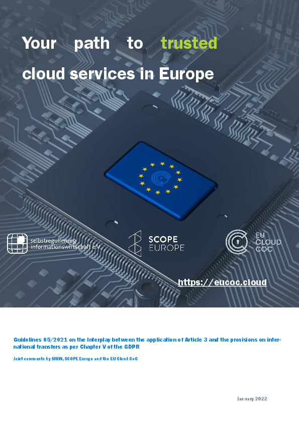 Responding to EDPB Consultation: SCOPE Europe srl Responding to EDPB Consultation: SCOPE Europe srl
